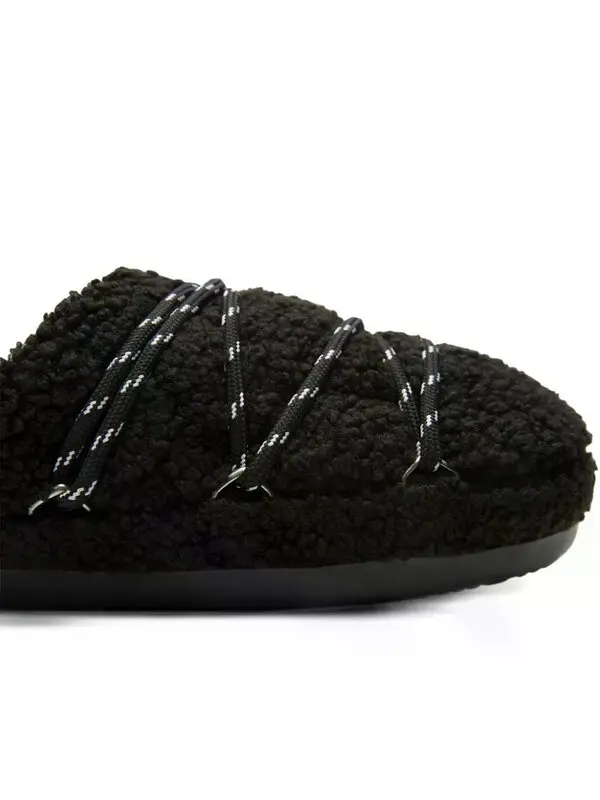 Moon Boot Teddy Slip-on Slippers - Black
