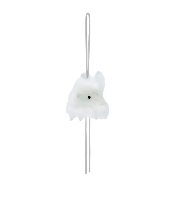 Loewe Shearling Snow Bunny Puzz Bag Charm - White