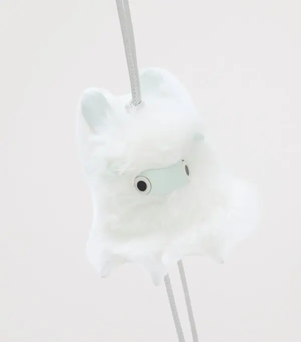Loewe Shearling Snow Bunny Puzz Bag Charm - White