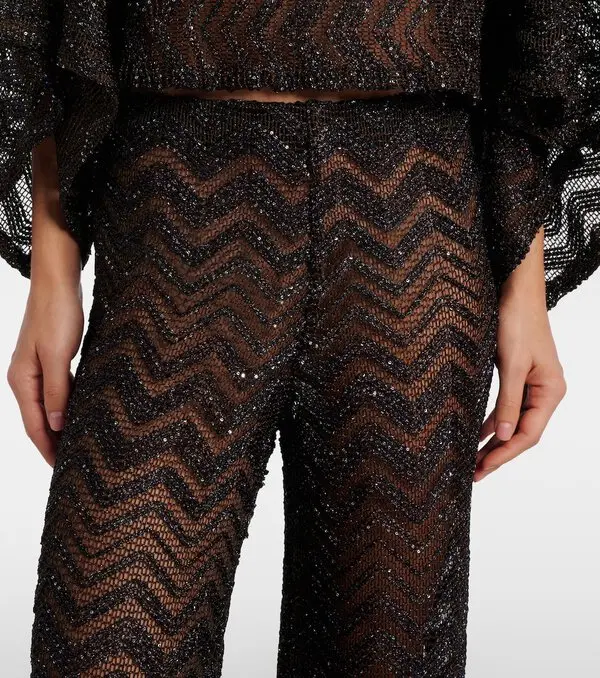Missoni Open-knit Wide-leg Trousers