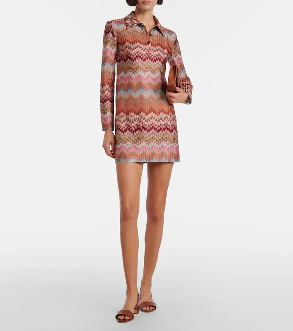 Missoni Zigzag Pattern Mini Dress