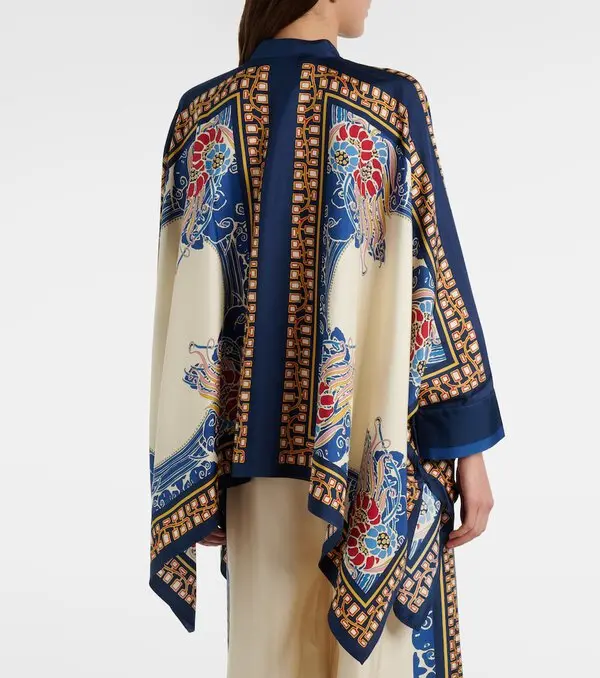 La DoubleJ Lemuria Placee" Printed Silk Twill Shirt