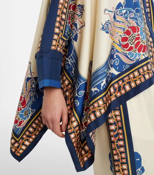 La DoubleJ Lemuria Placee" Printed Silk Twill Shirt