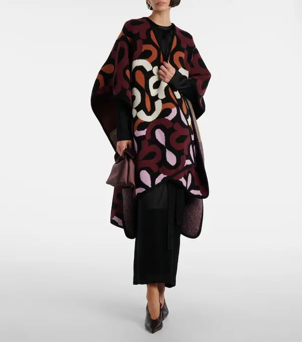 La DoubleJ Wool Jacquard Cape
