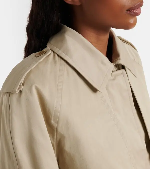 THE ROW Tavoris Belted Cotton Gabardine Jacket - Beige