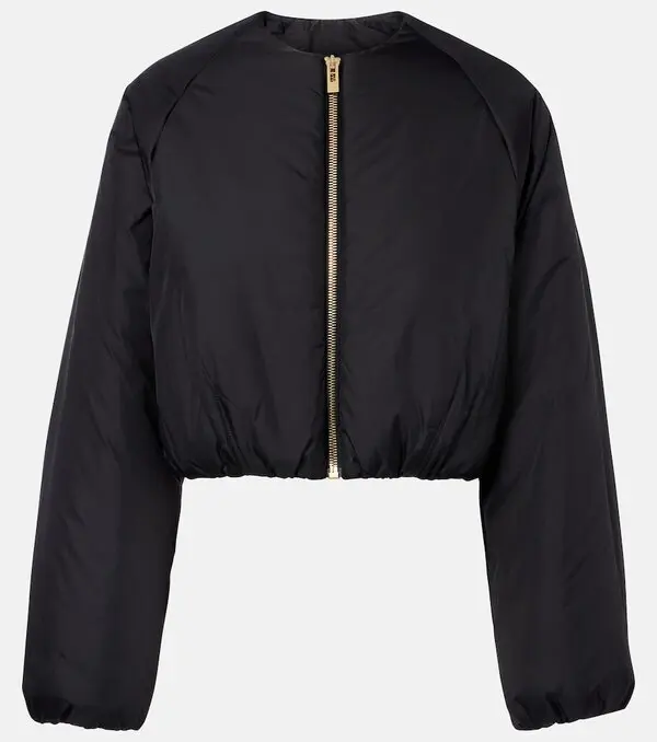 Alaïa Cropped Puffer Jacket - Black