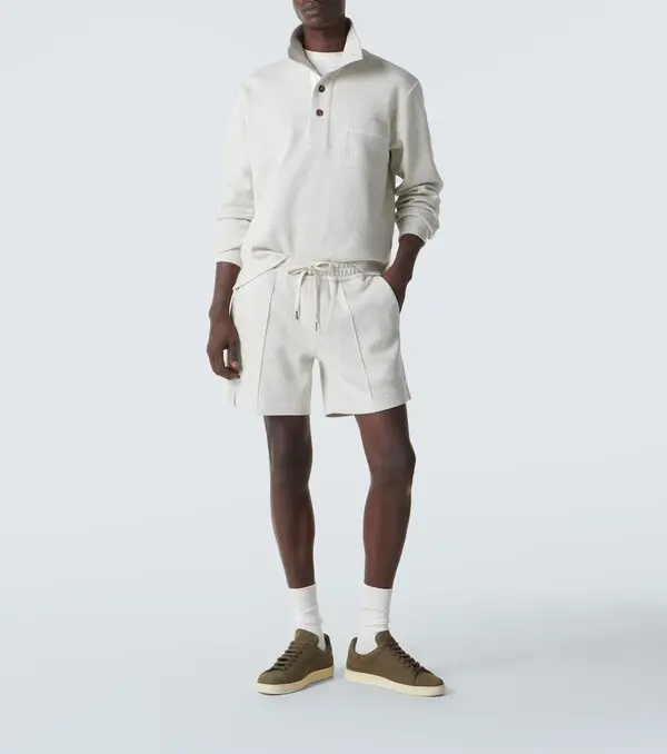 TOM FORD Cotton, Silk, And Cashmere Sweatshirt - Beige