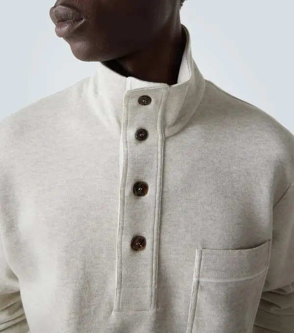 TOM FORD Cotton, Silk, And Cashmere Sweatshirt - Beige