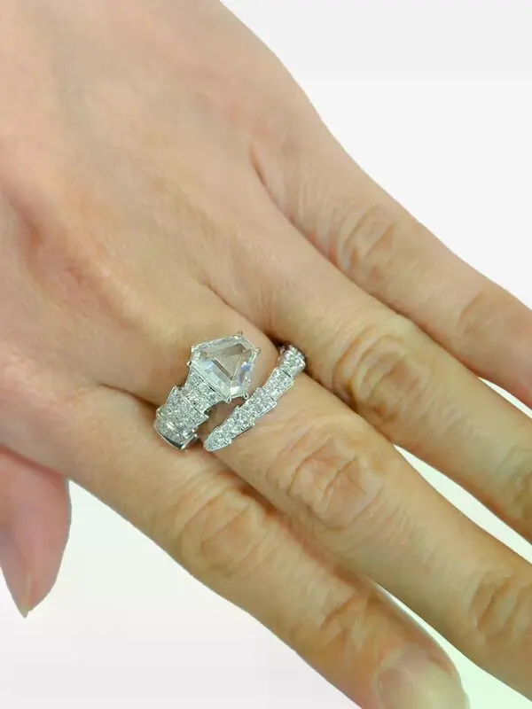 HYT JEWELRY 18k White Gold Multi-cut Diamond Ring