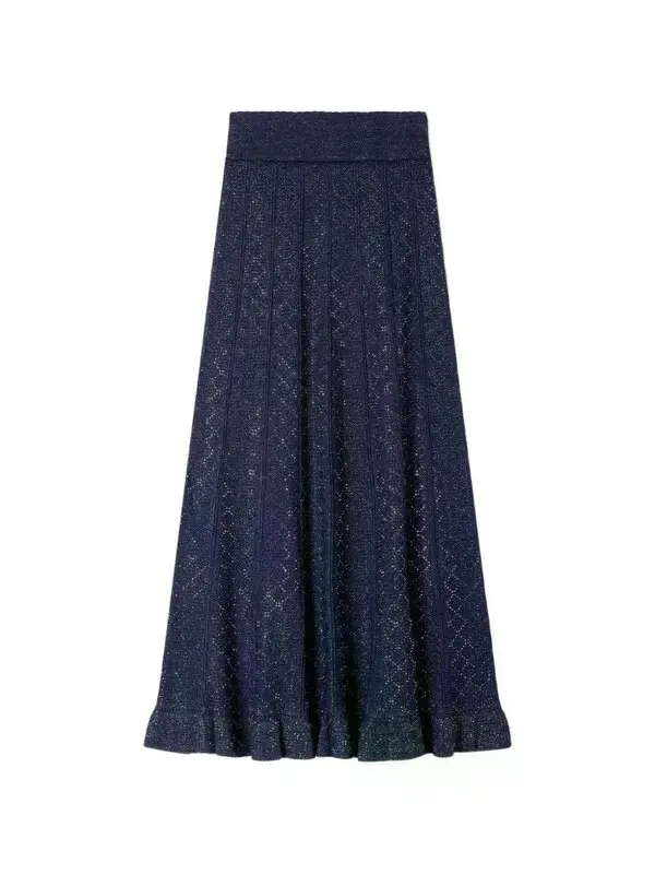 Sandro Rhinestone-embellished Knit Maxi Skirt
