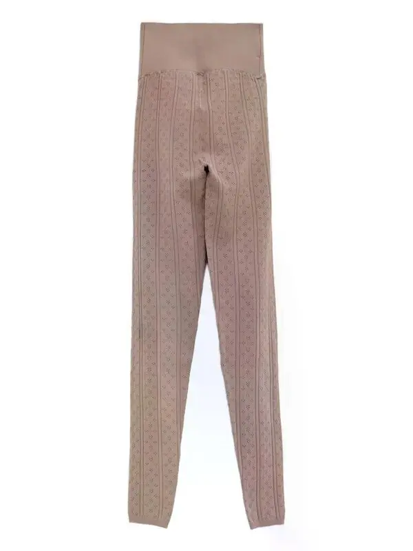 JW Anderson Pointelle Knit Leggings - Neutrals
