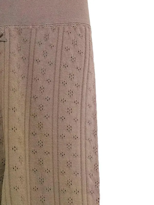 JW Anderson Pointelle Knit Leggings - Neutrals