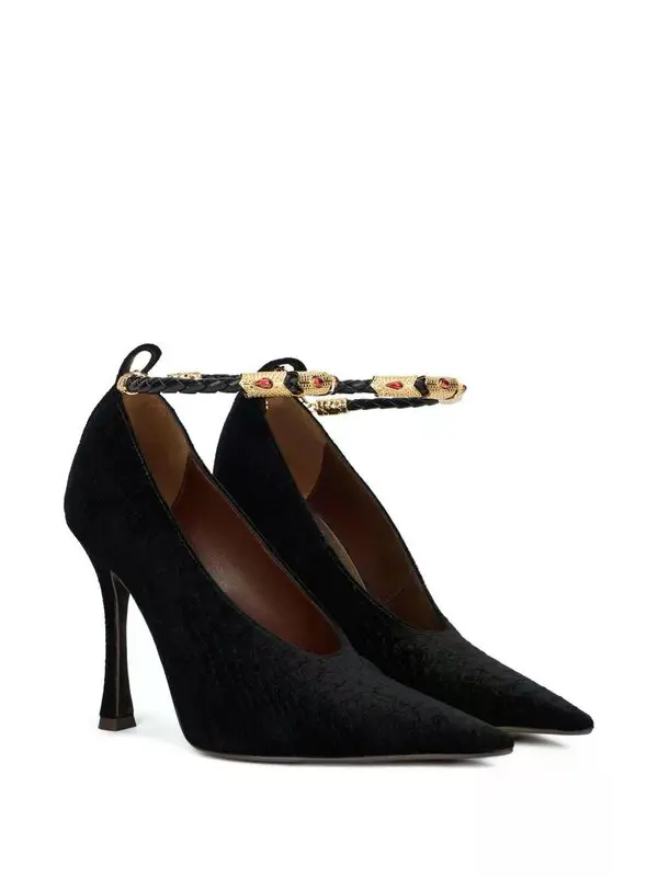 Roberto Cavalli Braided Strap Pumps - Black
