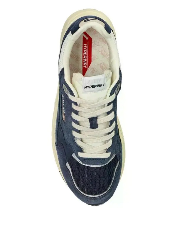 AUTRY Hyperway Suede Panelled Sneakers - Blue