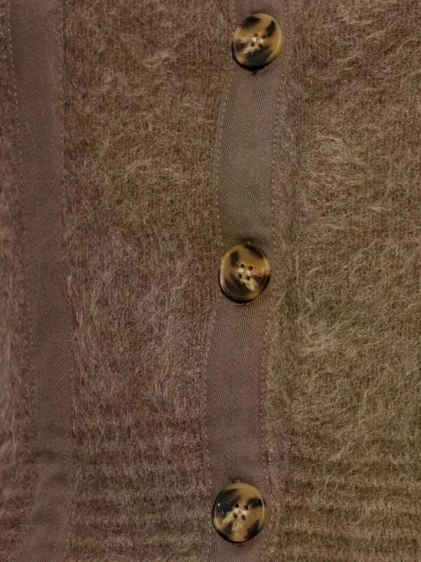 BY MALENE BIRGER Buttoned Panelled Cardigan - Brown