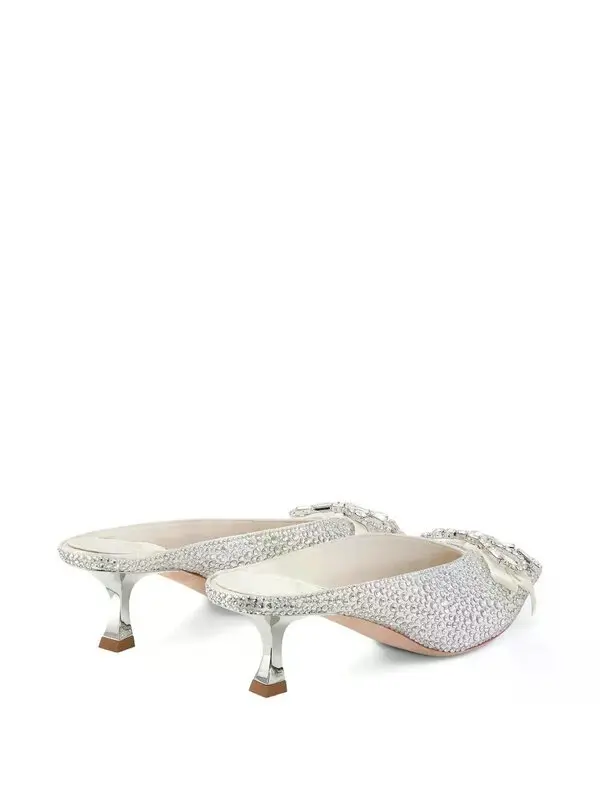 JIMMY CHOO Auria Crystal Embellished Bow Mules