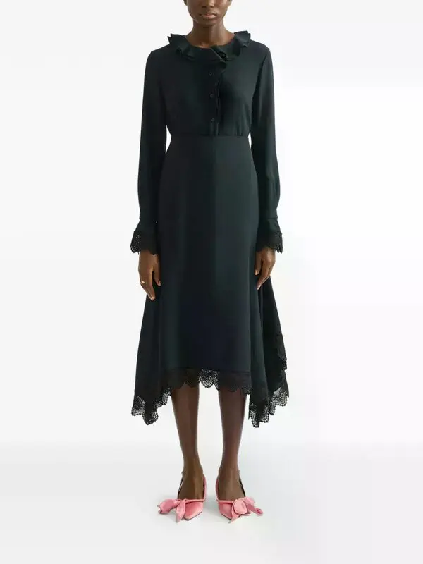 Erdem Cady Lace-trim Midi Skirt
