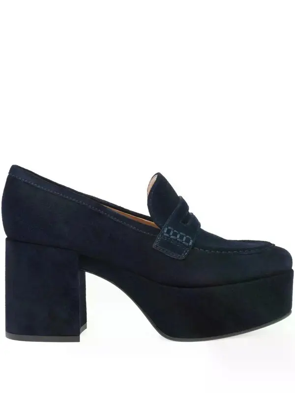 GIANVITO ROSSI Jenna Platform Loafers - Blue