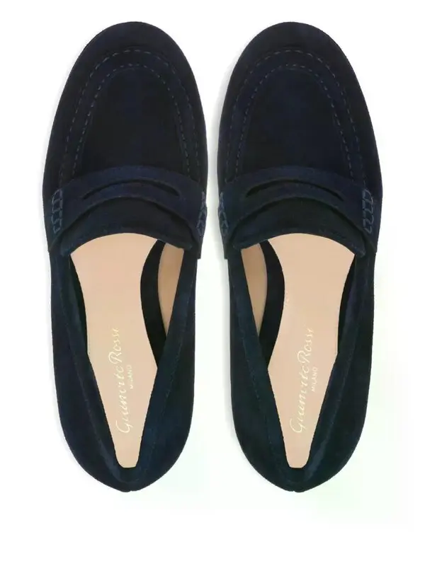 GIANVITO ROSSI Jenna Platform Loafers - Blue