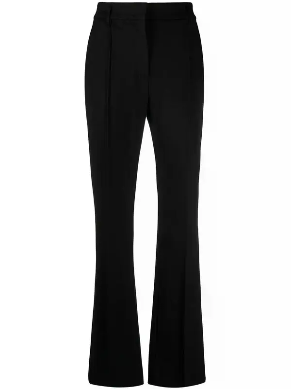 Dorothee Schumacher Pressed-crease Tailored Flared Trousers - Black