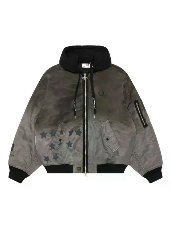 AAPE BY *A BATHING APE Hooded Bomber Jacket - Grey
