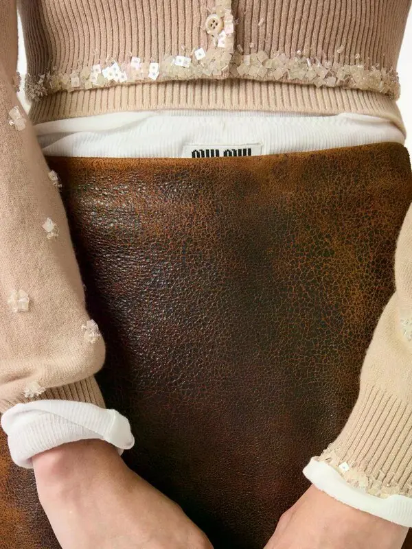 Miu Miu Embroidered Cashmere Cardigan - Neutrals