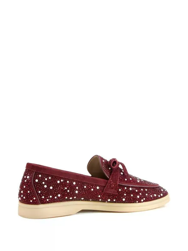 NICOLI Aurelia Embellished Loafers - Red