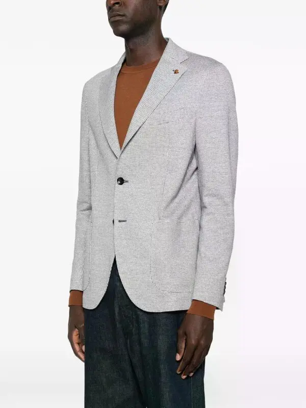 LATORRE Houndstooth-pattern Blazer - Blue