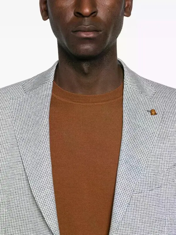 LATORRE Houndstooth-pattern Blazer - Blue