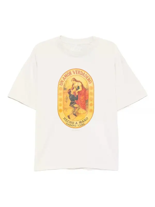 MELT Graphic-printed T-shirt - Neutrals