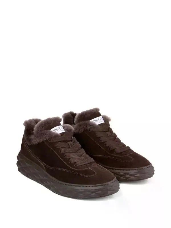 JIMMY CHOO Diamond Maxi Retro Suede Sneakers