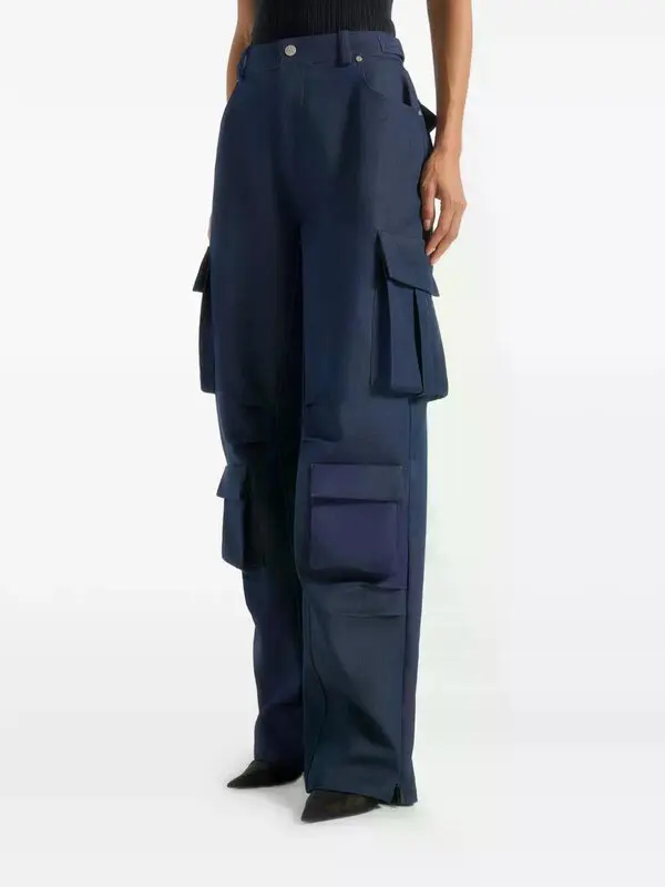 Manière De Voir Emilie High-waisted Wide-leg Cargo Trousers