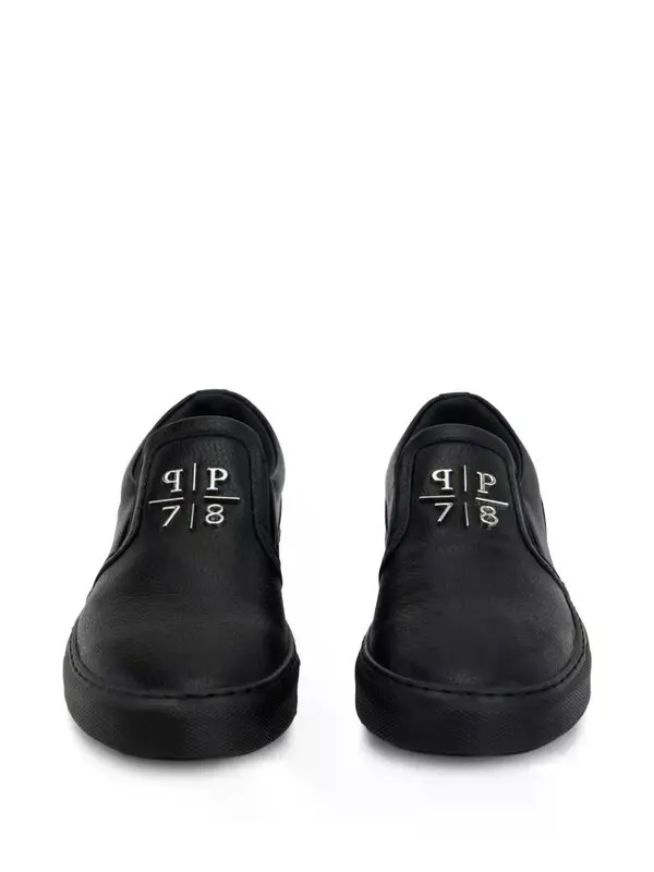 Philipp Plein Leather Slip-on Sneakers
