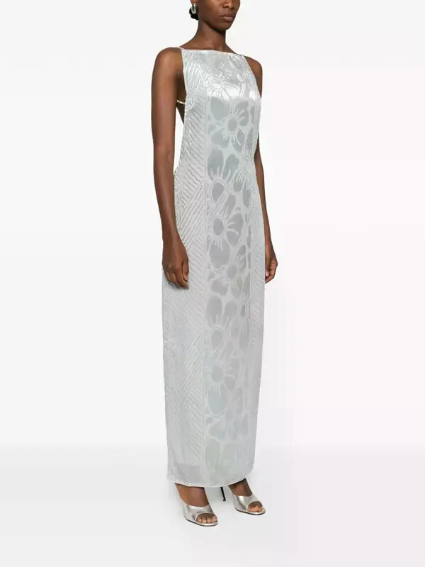 SIR. Floral-print Maxi Dress - Silver