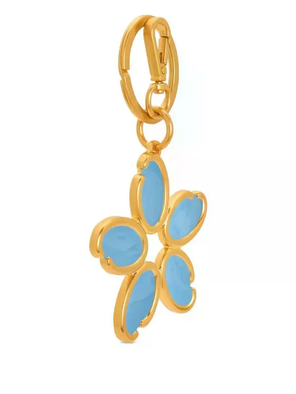 Oscar De La Renta Flower Charm Keyring - Gold