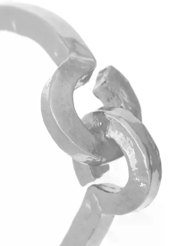 WOUTERS & HENDRIX Sterling Silver Hammered Link Hoop Earrings - Multicolour