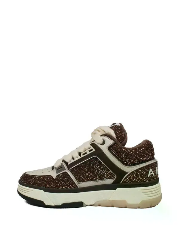 Amiri Embellished Ma-1 Logo Sneakers - Brown