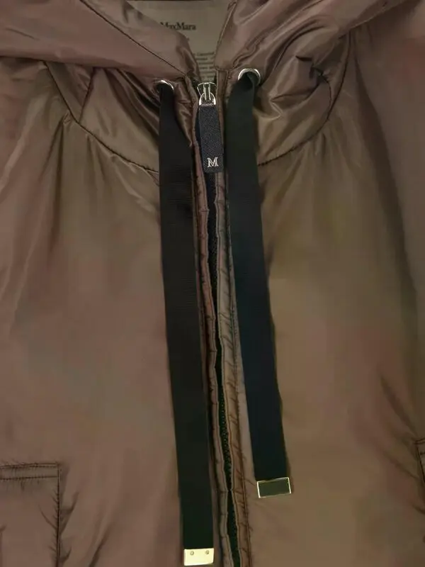 Max Mara Hooded Zip-up Gilet - Brown