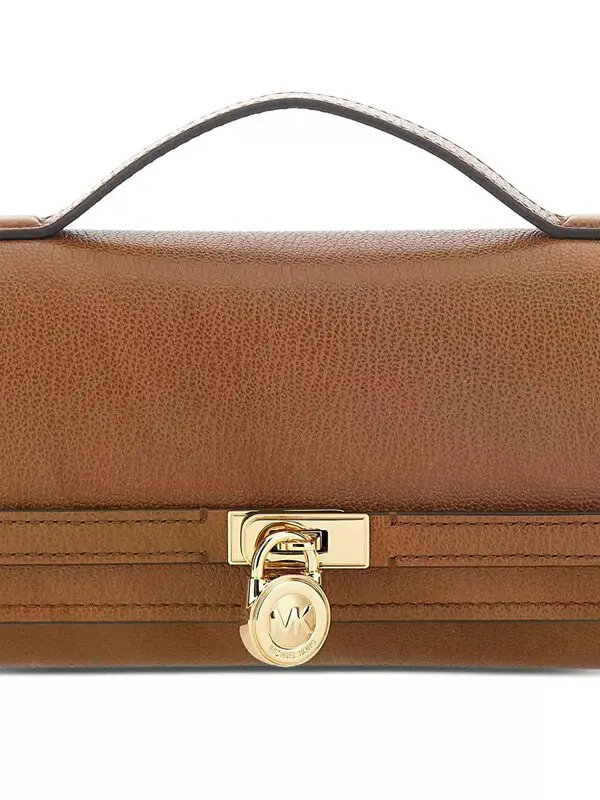 Michael Kors Hamilton Moderne Padlock Clutch Bag - Brown