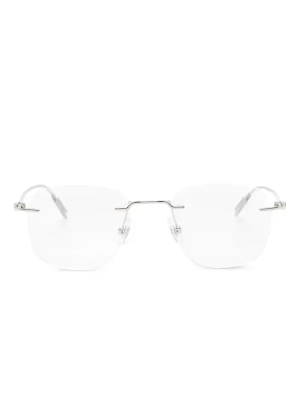 Montblanc Rimless Geometric-frame Eyeglasses - Silver