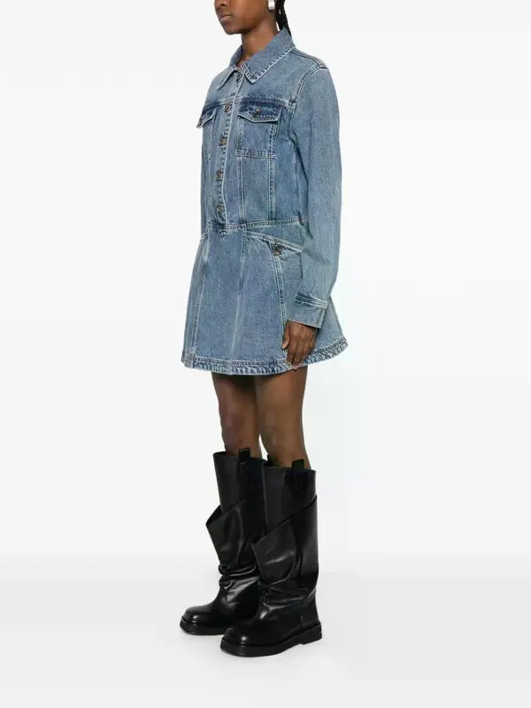 SELF-PORTRAIT Buttoned Pocket Dress