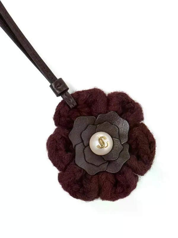 JIMMY CHOO Knitted Flower Charm