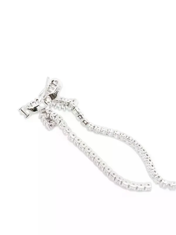 Maje Rhinestone Bow Cascade Earrings