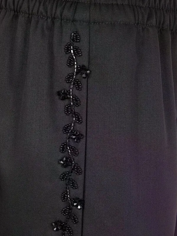 GOLDEN GOOSE Sweatpants In Wool Twill With Sequin Embroidery