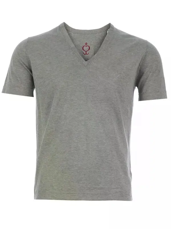 SIDE SLOPE V-neck T-shirt - Grey