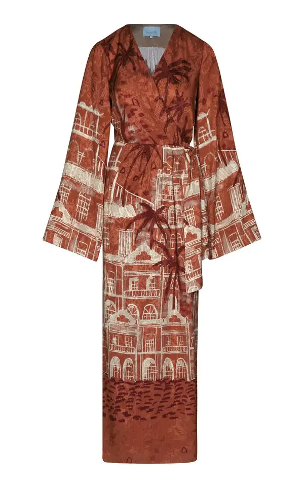 Johanna Ortiz Ollantay Jacquard Maxi Wrap Dress - Multi