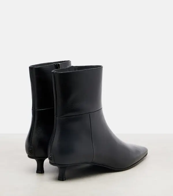 JIMMY CHOO Lory 35 Leather Ankle Boots - Black