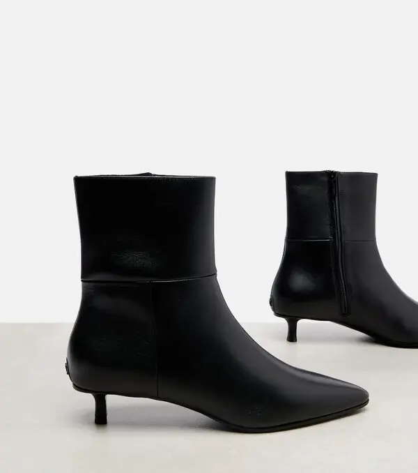 JIMMY CHOO Lory 35 Leather Ankle Boots - Black