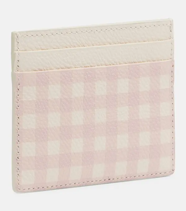Valentino Garavani Vlogo Checked Leather Card Holder