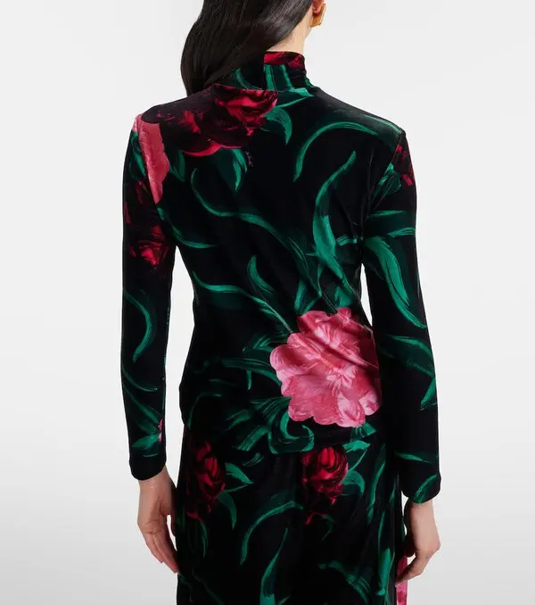 La DoubleJ Peony Floral Turtleneck Top - Multicoloured